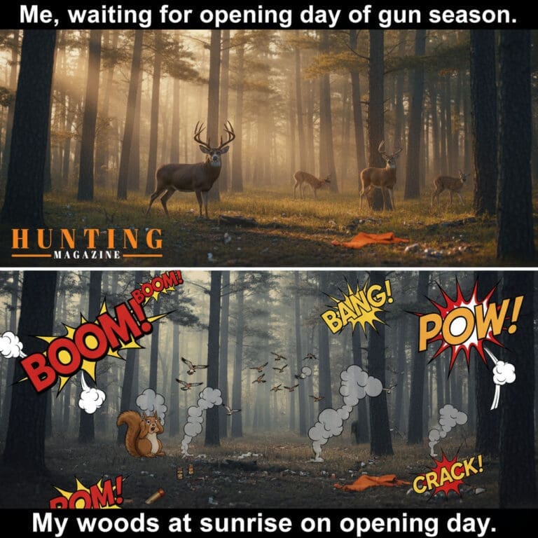Opening Day Chaos: Gun Season Expectation vs Reality Hunting Meme ...